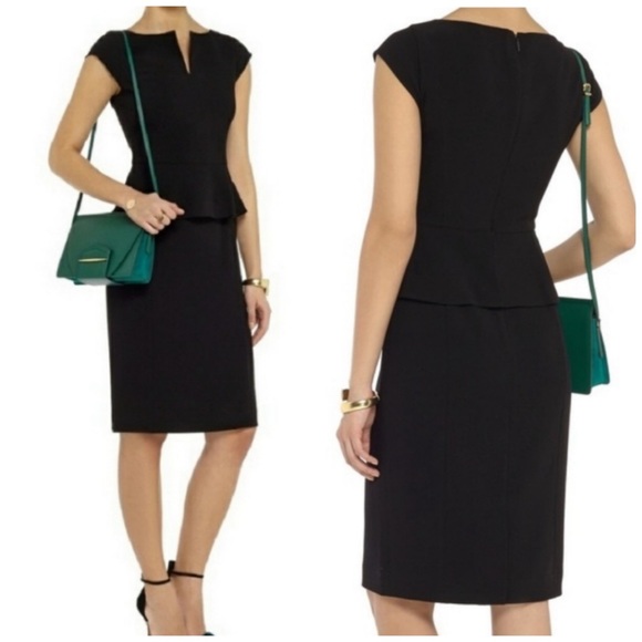 Tory Burch | Dresses | Tory Burch Katy Crepe Sheath Peplum Dress 8 ...